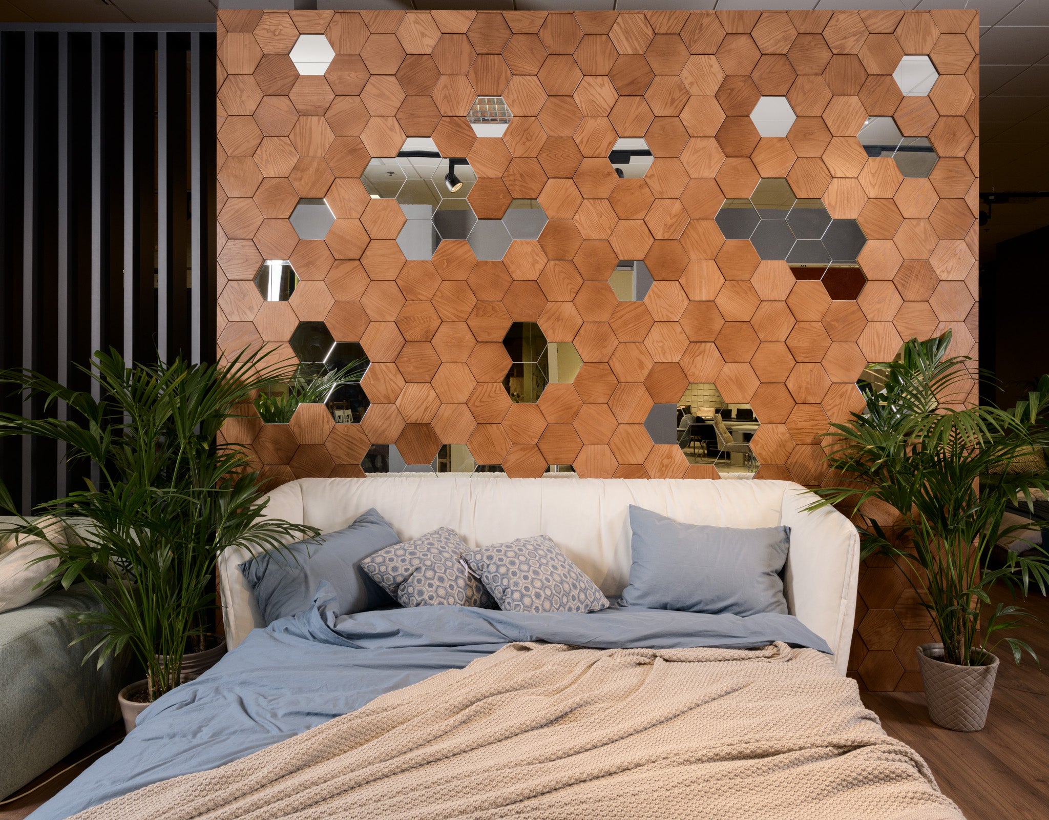 Wall Panel Mosaic Honey Mirror | Ukrainian Product Design