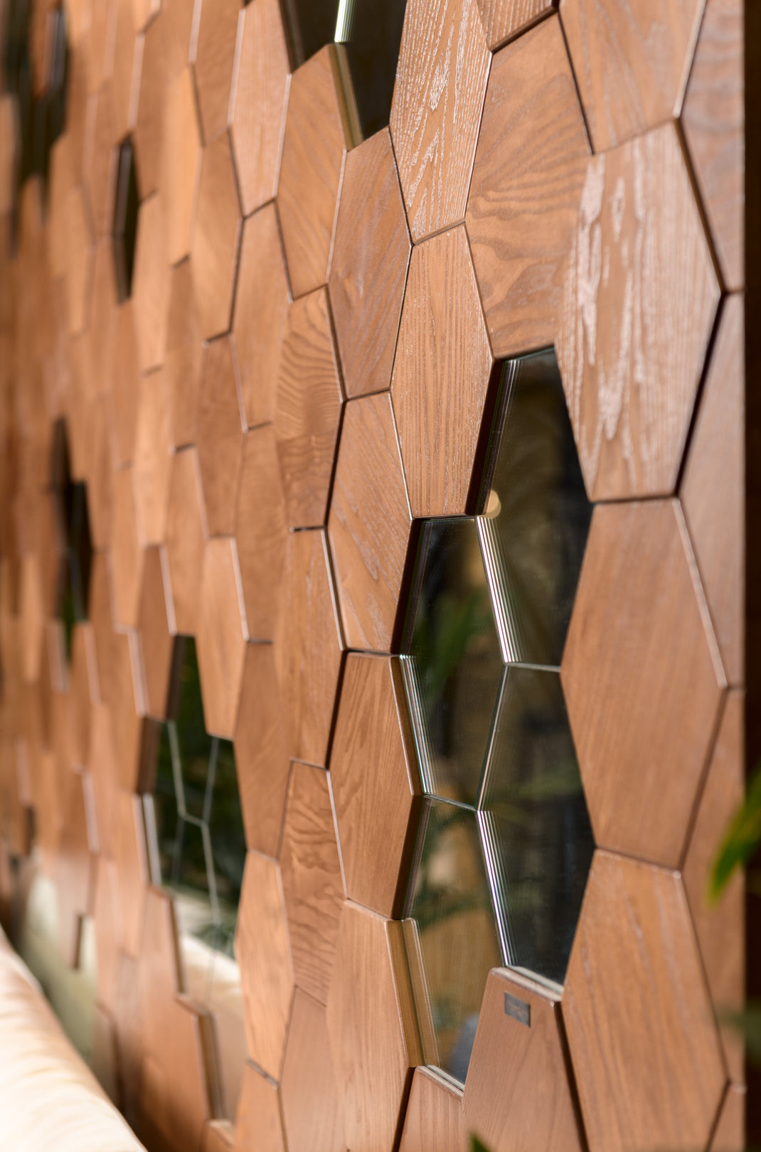 Wall Panel Mosaic Honey Mirror | Ukrainian Product Design